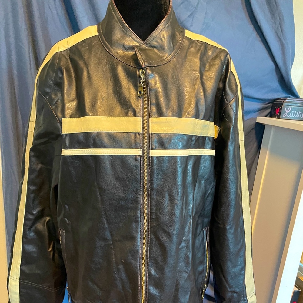 Vintage 1980s Polyvinyl Biker Jacket - Gem